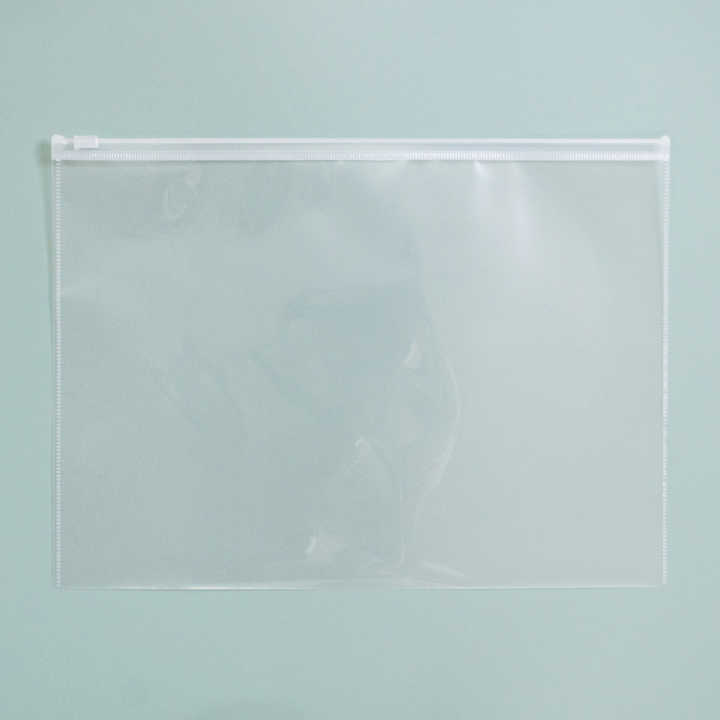 Custom PP Plastic A4 Size Transparent Document Zipper File Bag ...