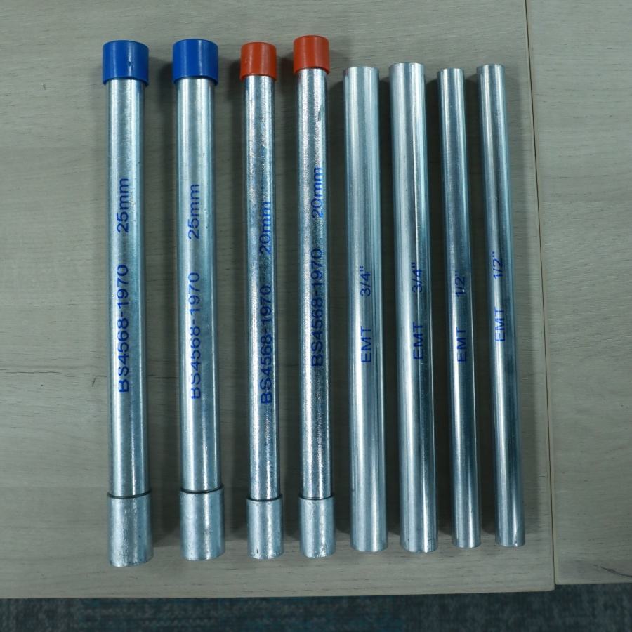 Pre-Galvanized EMT Conduit Pipe UL 797 BS 4568 Electrical Metallic ...