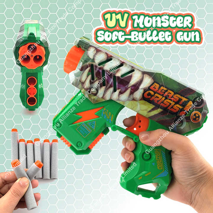Soft Bullet Monster Toy Gun - Fun & Safe Shooting Game