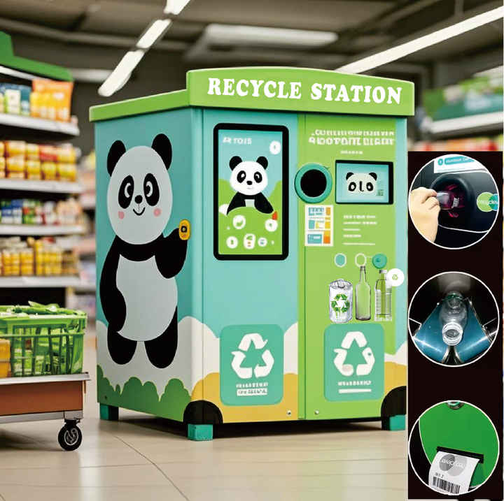 Reverse Vending Machine for Recycling Plastic Bottles and Aluminum Cans ...