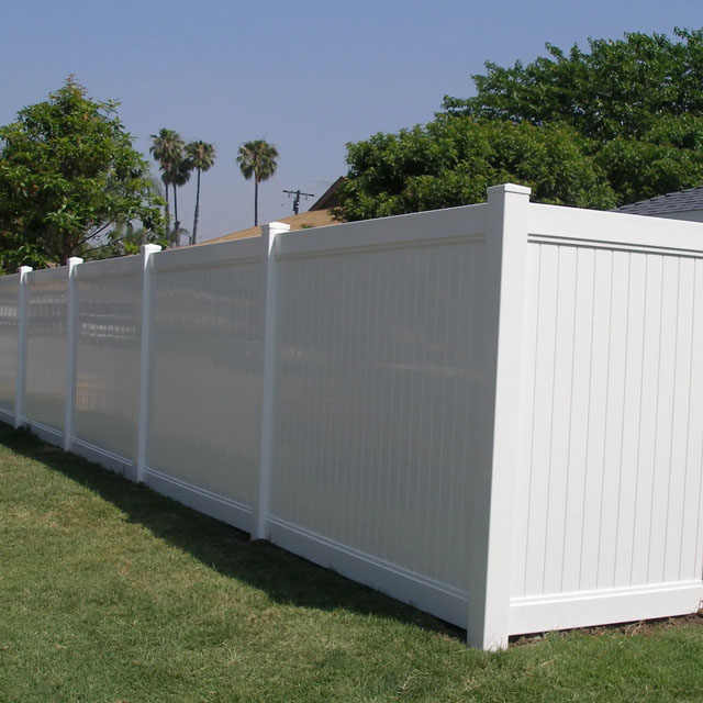 White PVC Fencing 6'x8' Vinyl Fence Panels for Garden & Courtyards