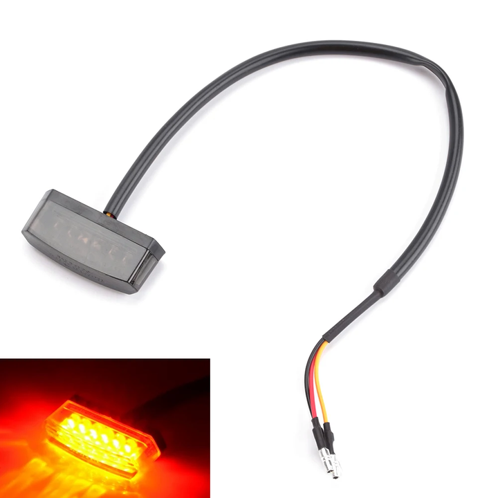 LED Number Plate Light License Plate Tail Light Brake Blinker Pit Bike ...