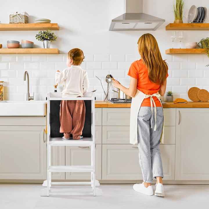 Toddler Kitchen Stool Helper GroowingMind Toddler Tower - Adjustable ...