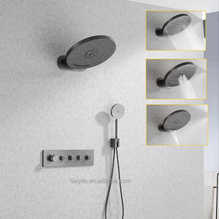 All Copper Embedded Concealed Showerhead Set,temperature Controlled ...