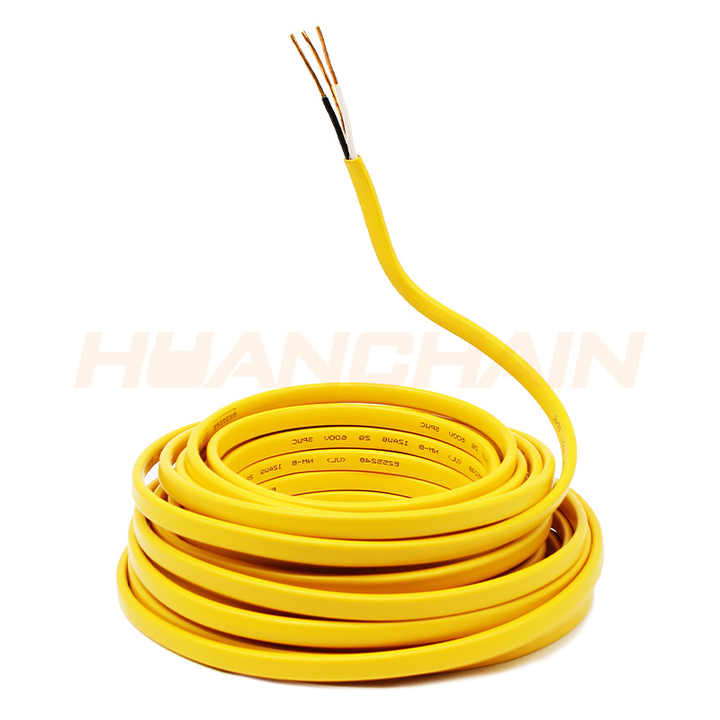 600V 12/2 12AWG 2 Conductor Ground Insulated Jacket Yellow Building ...