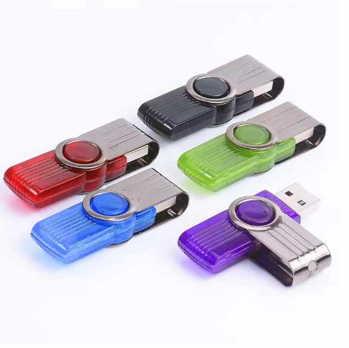 Rotatable Silver Metal USB Flash Drive 64GB Waterproof Memory Stick USB ...