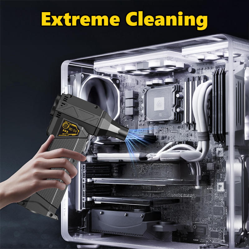 Turbo Blower Cordless Snow Blower,Jet Fan with LED Light, 130000RPM ...