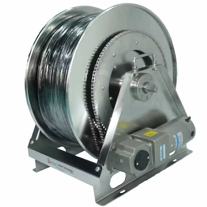 Automatic Motorized 200ft High Pressure Stainless Steel Hose Reel Metal ...
