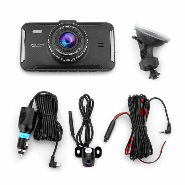 4 Inch Camera Recording Hd 1080p Dash Cam Car Camera With 105 Wide Angle