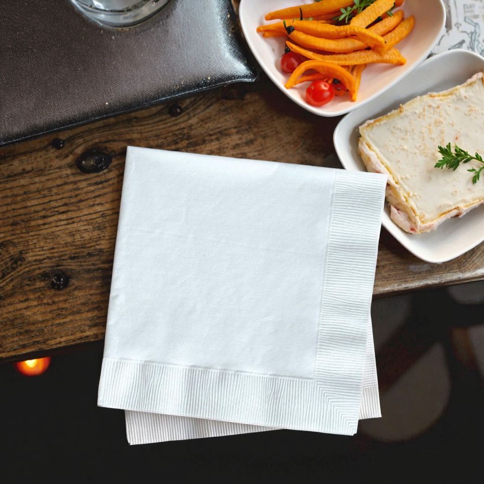 25*25 cm 2 Ply Paper Napkin with Heat-Transfer Printing Custom Logo ...