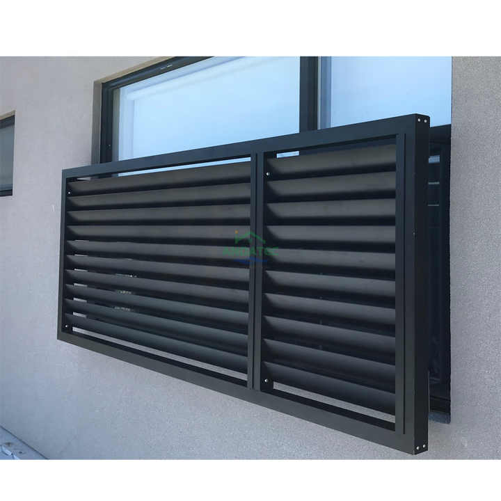 Aluminum Blindfold Louvers Facade Automatic Motorized Aluminum Window ...