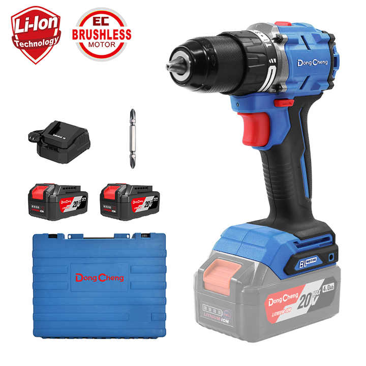 Dongcheng Brushless Cordless 20V Impact Drill - 38mm Drill