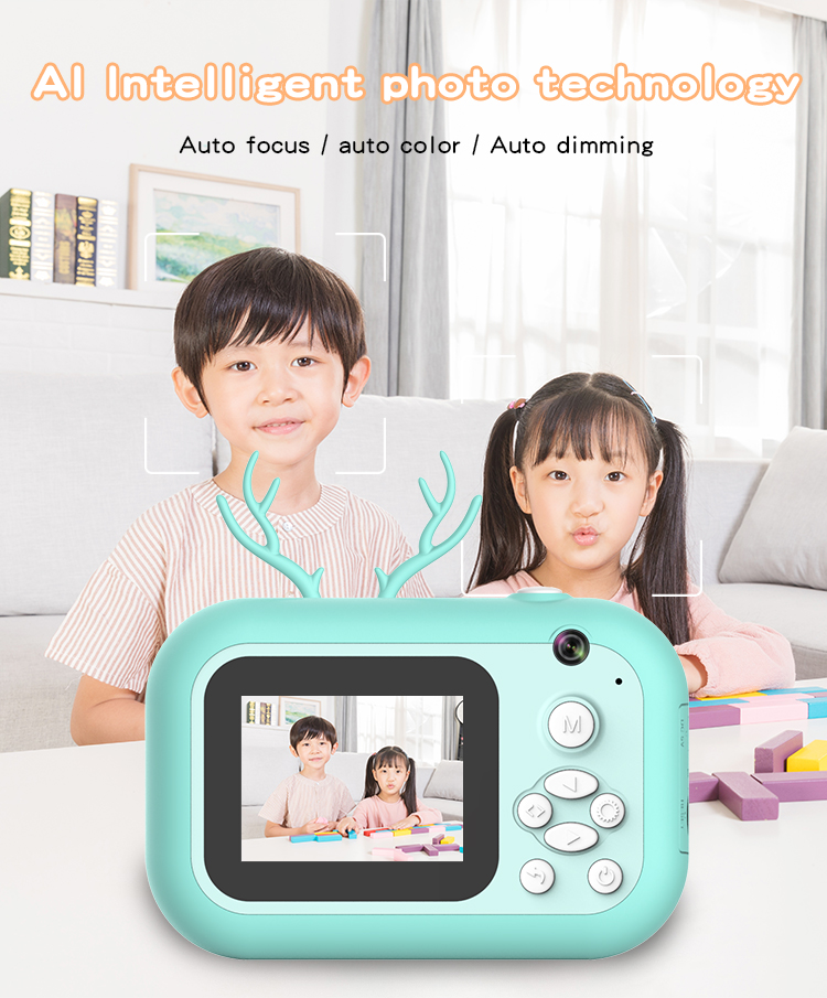 Camera foto/video pentru copii DacEnergy, camera duala, ecran color IPS ...