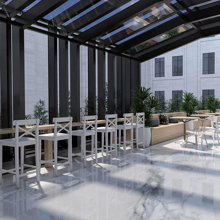 Modern Glass Houses Design Flat Top Aluminum Sun Room Villa Sunrooms ...