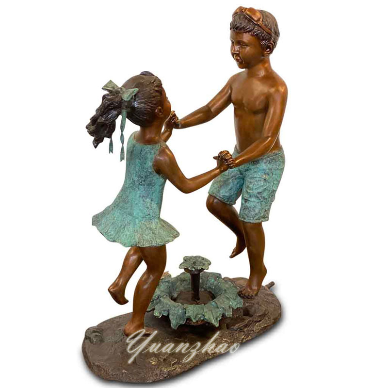 Boy Statue Fountain - Lifesize Garden Decor Solutions