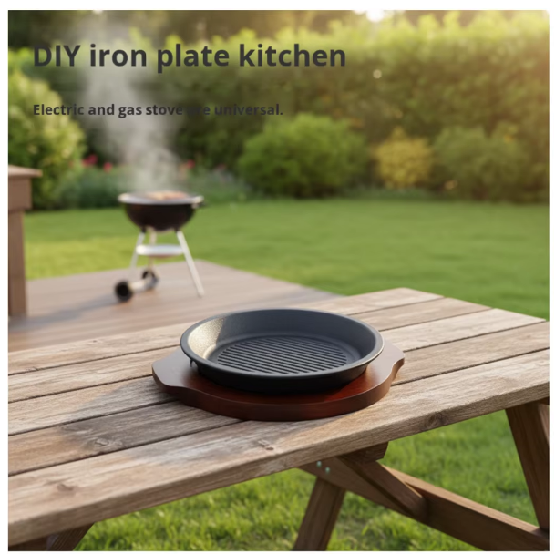 Commercial and Household Thickened Iron Plate Cooking Pan |Japanese ...