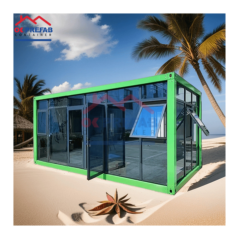 OK Prefab Fast Build 20ft 40ft Modular Camping Box Wall Window Fully ...