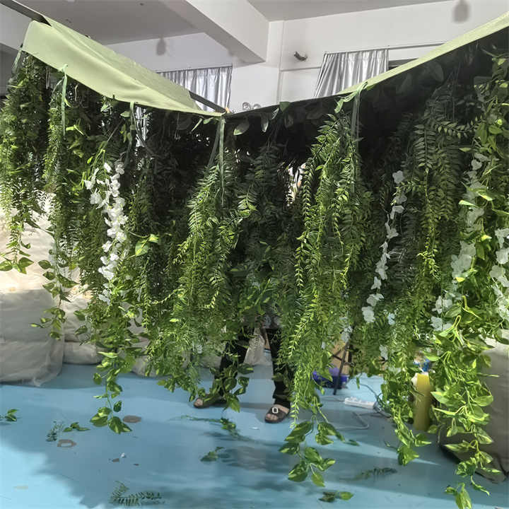 Popular Ceiling Greenery Plants Arrangement Artificial 8ft*4ft Cloth ...