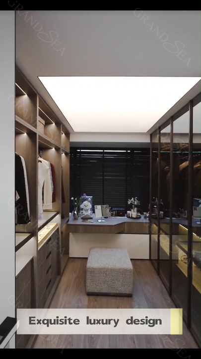 High Quality Modern Wooden Almirah Design Customized Bedroom Wall Cabinet Glass Door Wardrobe ...