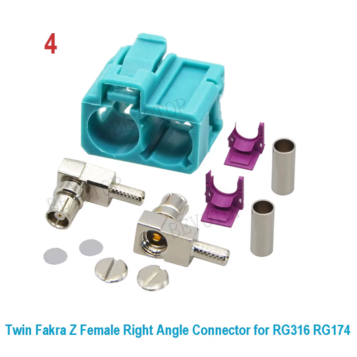 Twin Fakra B Z Male/Female Straight/Right Angle 90° RF Coaxial Wire ...