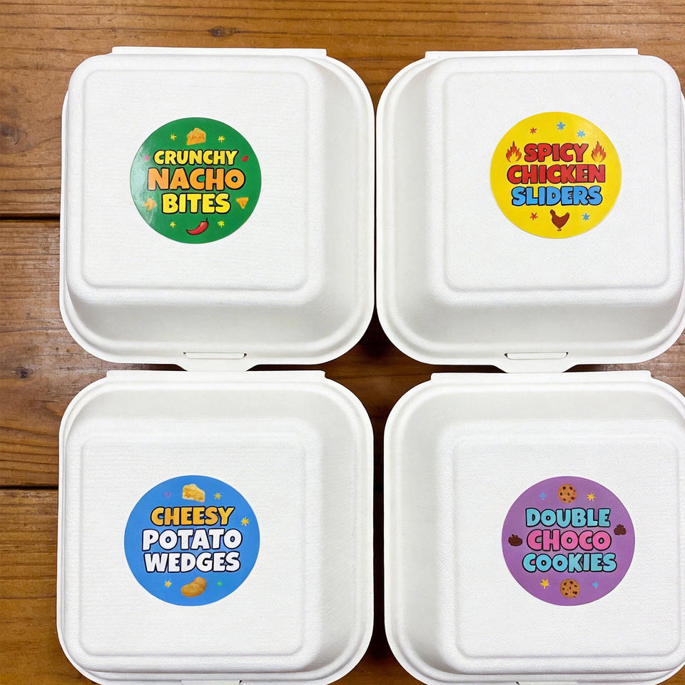 Custom Round Waterproof Food Packaging Labels, Self-Adhesive Stickers ...