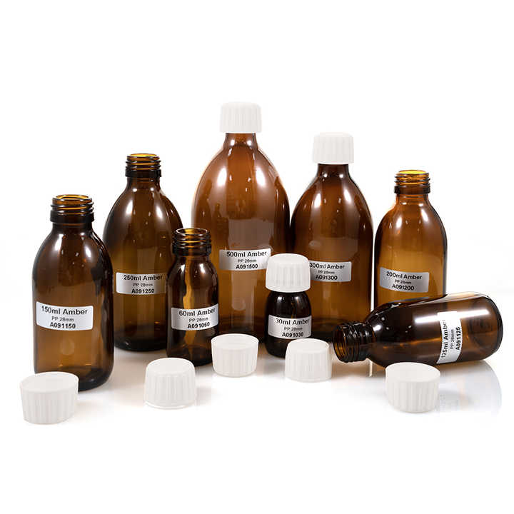 Medical Supplement Amber Glass Packaging Bottle Cough Syrup Custom 30ml ...