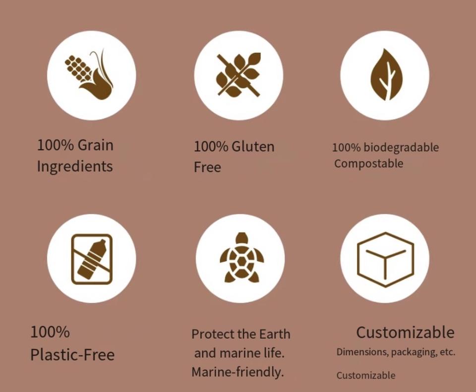 Bear Shape Eco-Friendly Biodegradable Disposable Rice Straw Custom Size ...