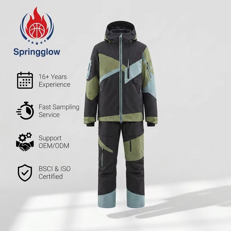 OEM Custom Logo Hooded Zipper Dark Green Men's Waterproof Insulated ...