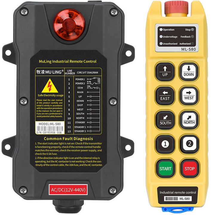ML-S80 Industrial Crane Wireless Remote Control 12-440V Good Quality ...