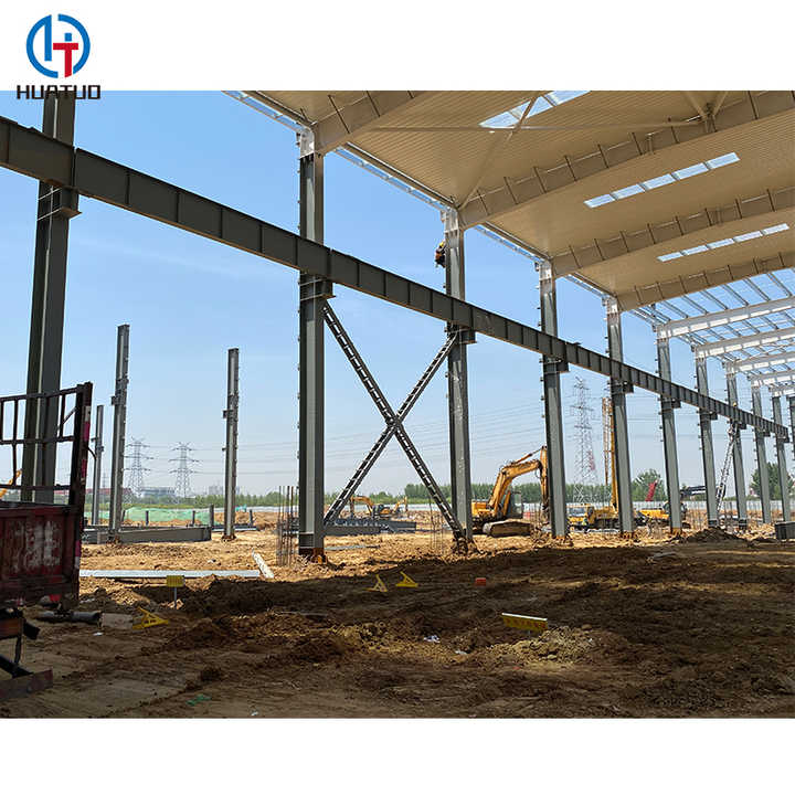 Low Cost Ready Made Steel Short Construction Period Warehouse Structure ...