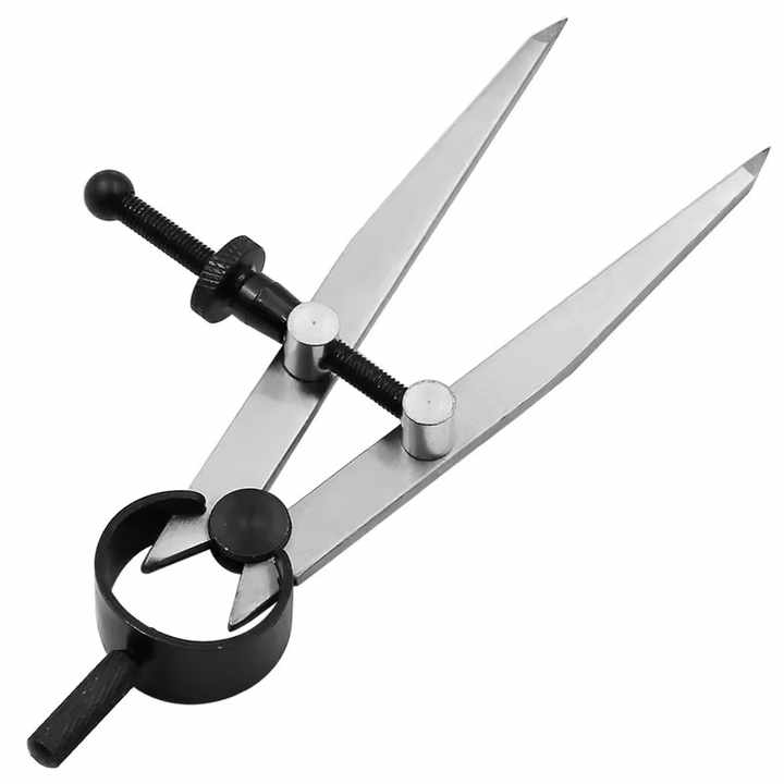 Adjustable Divider Leather Compass Lockable Metal Spring Caliper Gauge ...