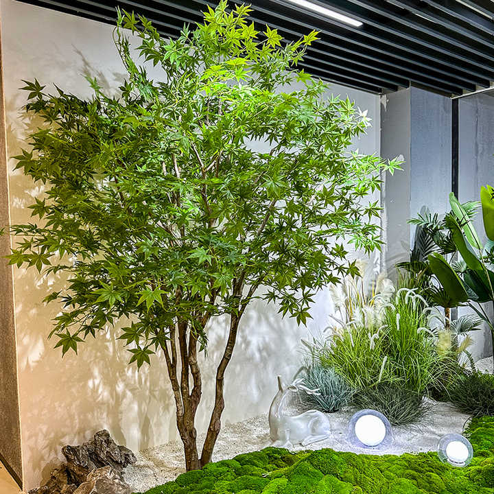 Simulated Green Maple Tree, Maple Leaf Tree Design, Decoration ...