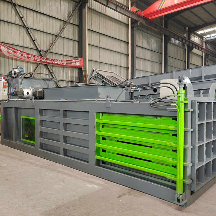 Color Customization Garbage Station Waste Baler Horizontal Hydraulic ...