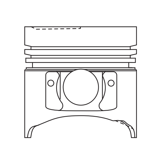 Mitsubishi 4D56T Crdi Engine Piston Kit - Durable & Efficient