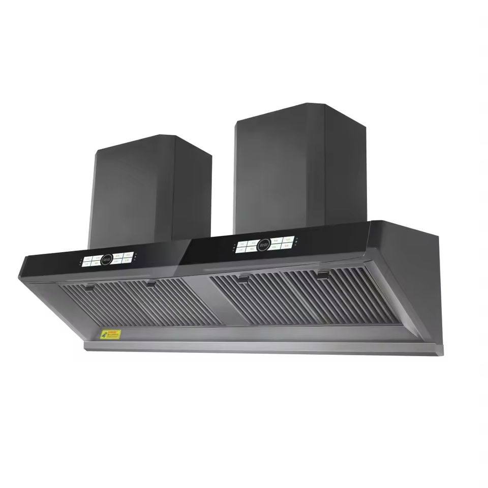 Restaurant Air Extractor Hood Double Chimney High Suction Commercial ...