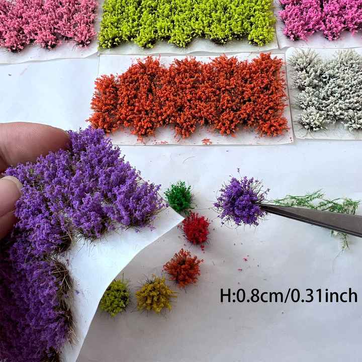 8mm 32 Mini Round Flower Cluster Pot Landscaping Small Ornament Rockery ...