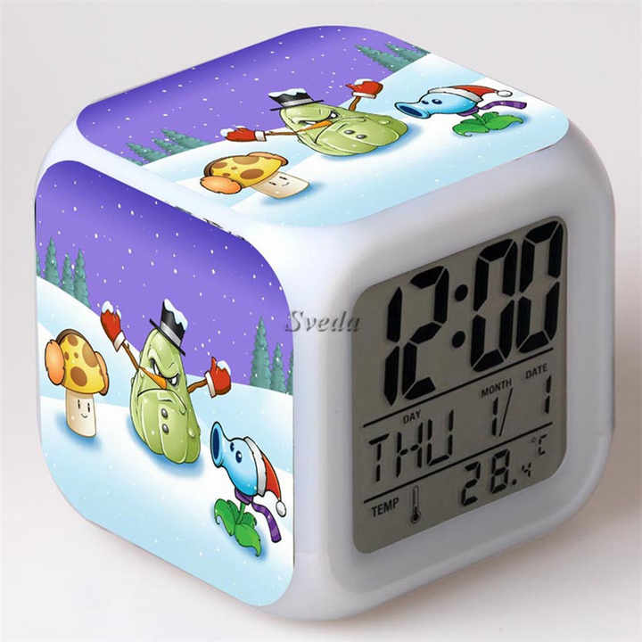 Reloj Digital de mesa Plants vs Zombies, con cambio de colores ...