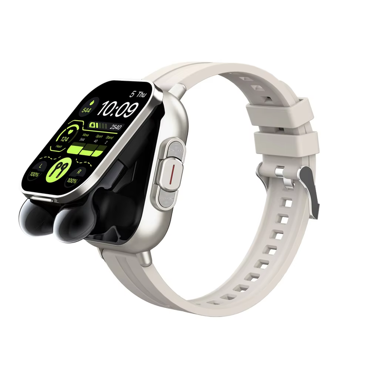 2 in 1 Smartwatch with TWS Earbuds - Health & Fitness Tracker