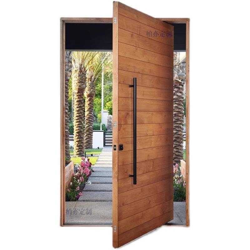 Customized Modern Rotating Solid Wood Interior Entrance Anti-theft ...