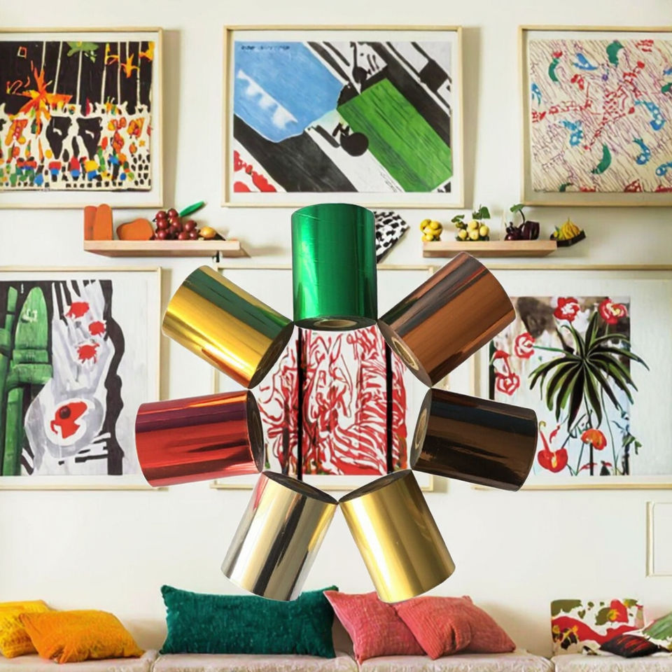 New 10-Color Hot Foil Stamping Paper Rolls 4CM/8CM Gold Silver Copper ...