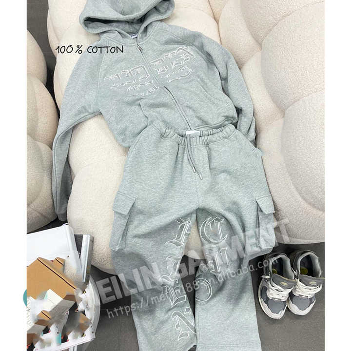 Shop Custom Distressed Embroidery Patch Hoodie & Sweatpants