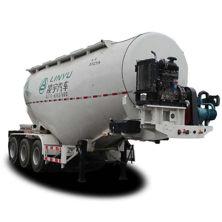 V Type 30 Cbm 3 Axles Transport Powder Tanker Truck Bulk Lime Cement ...
