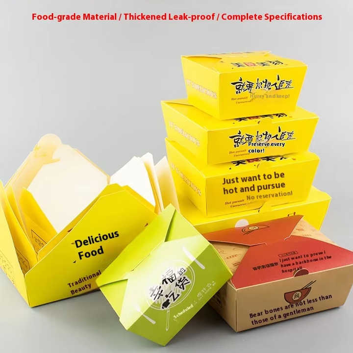 Custom Factory-Designed Fast Food Packaging for Take-Away Snacks Fried ...