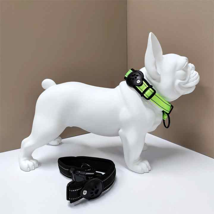 Electronic Pet LED Dog Collar Adjustable GPS Tracker Holder Reflective ...