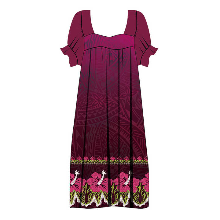 Pacific Islander Style Custom Polynesian Hawaiian Island Muumuu Dresses ...