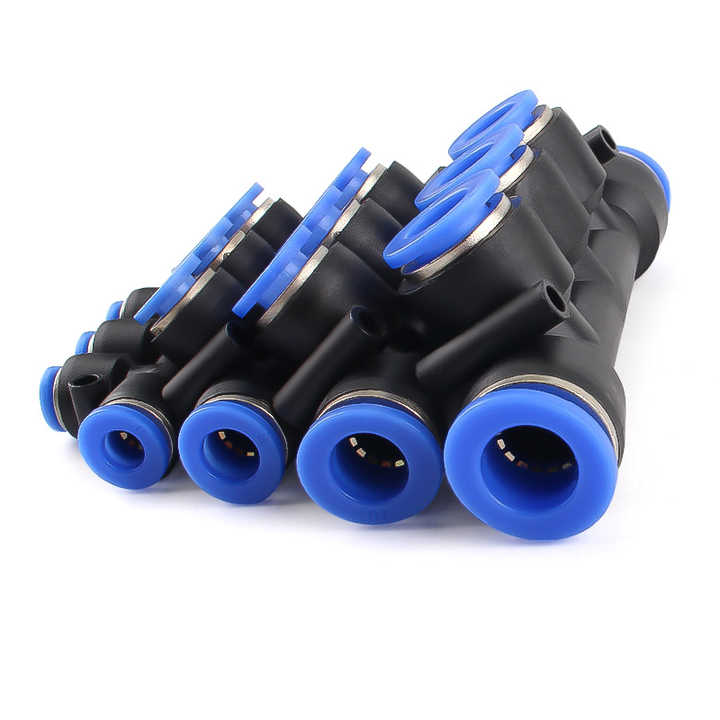 Pu Straight Union Blue Quick Tube Connector - MVS Fittings