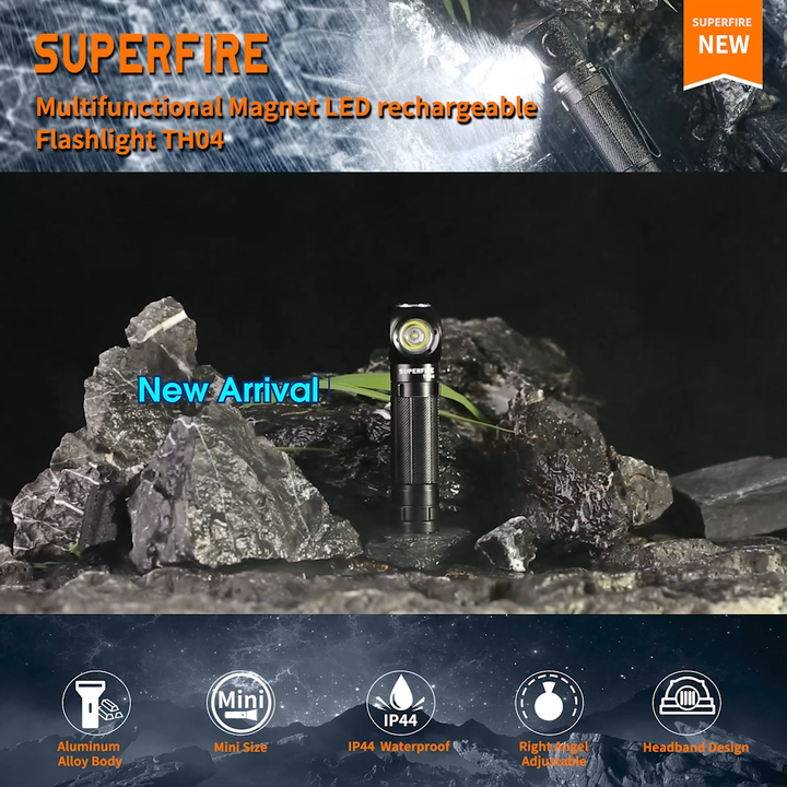 Mini IP44 Waterproof Flashlight - 50000 Hours Lifespan