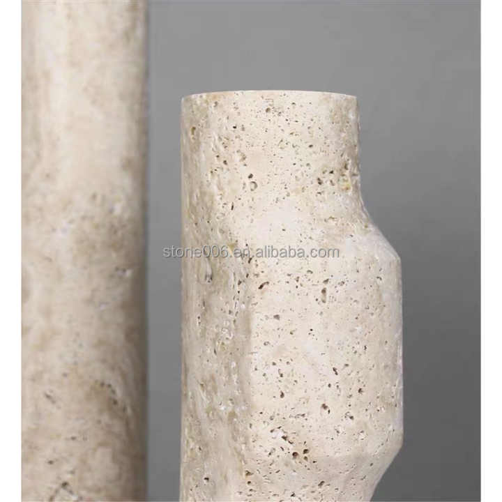 SHIHUI Customized Modern Design Natural Stone Beige Travertine Home ...