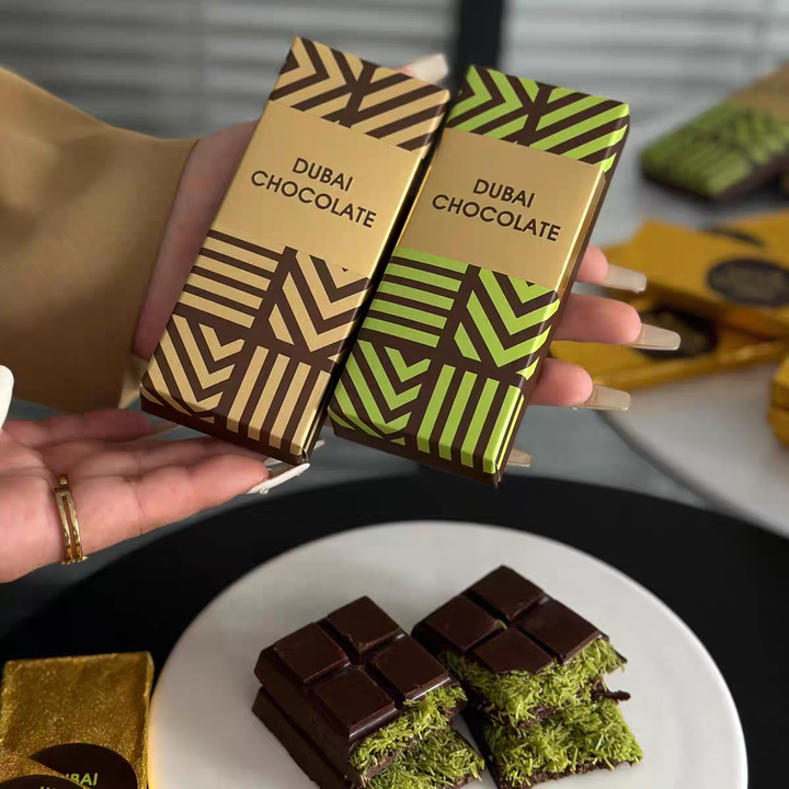 Custom Dubai Chocolate Bar Box Packaging - Luxury & Freshness
