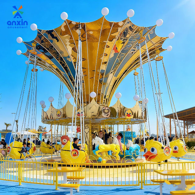 Theme Park Outdoor Twirl Swing Carousel with Flying Chairs-16 Seats ...